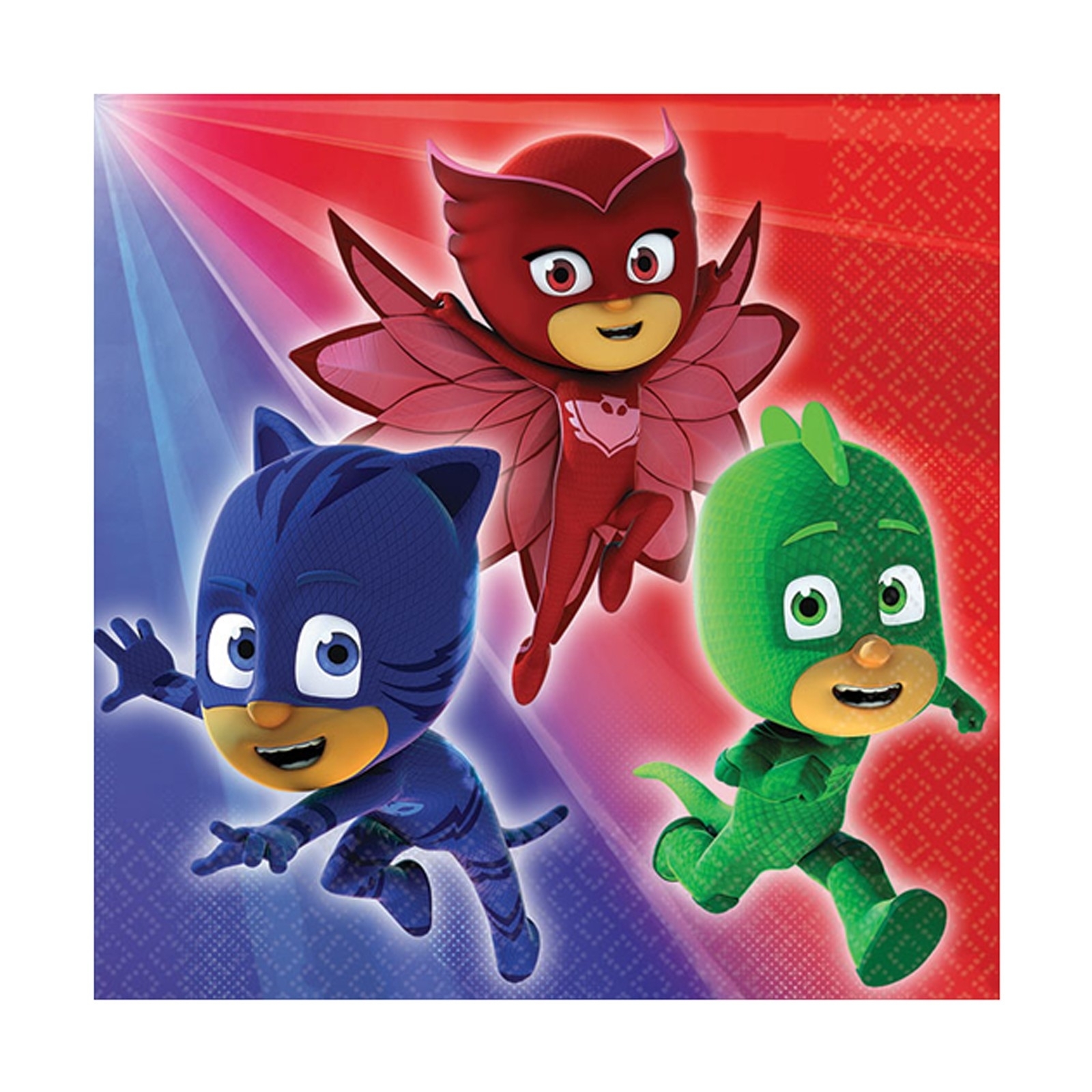 PJ Masks Small Paper Napkins (Pack of 16) - Discount Party Supplies