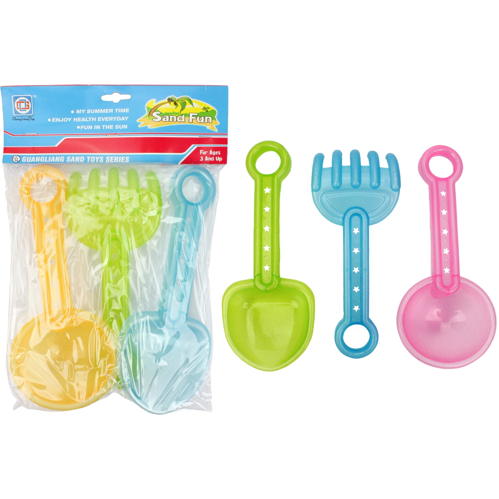 Kids Glitter Beach Tool Set (Pack of 3) - Discount Party Supplies
