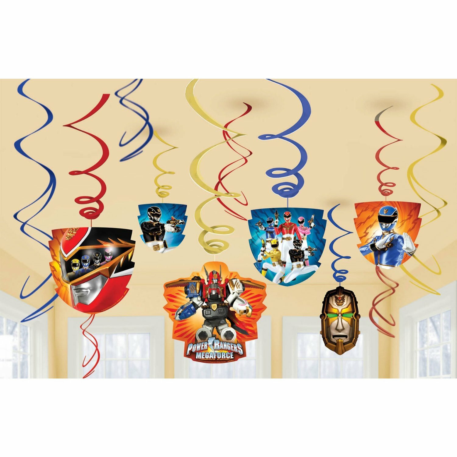 Power Rangers Megaforce Swirl Decorations (Pack of 12) | Power Rangers ...