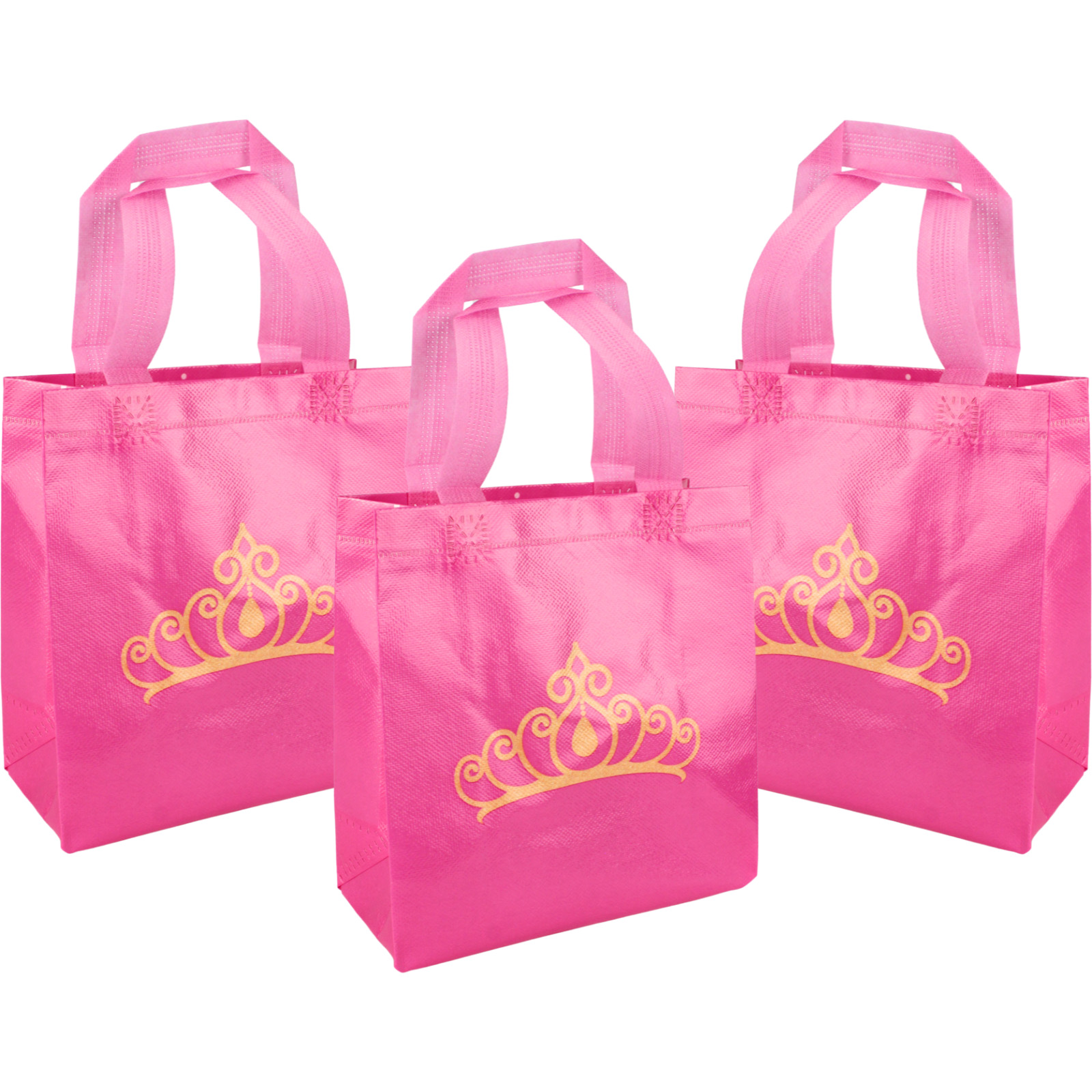 Princess Tiara Party Tote Bags (Pack of 12) - Discount Party Supplies