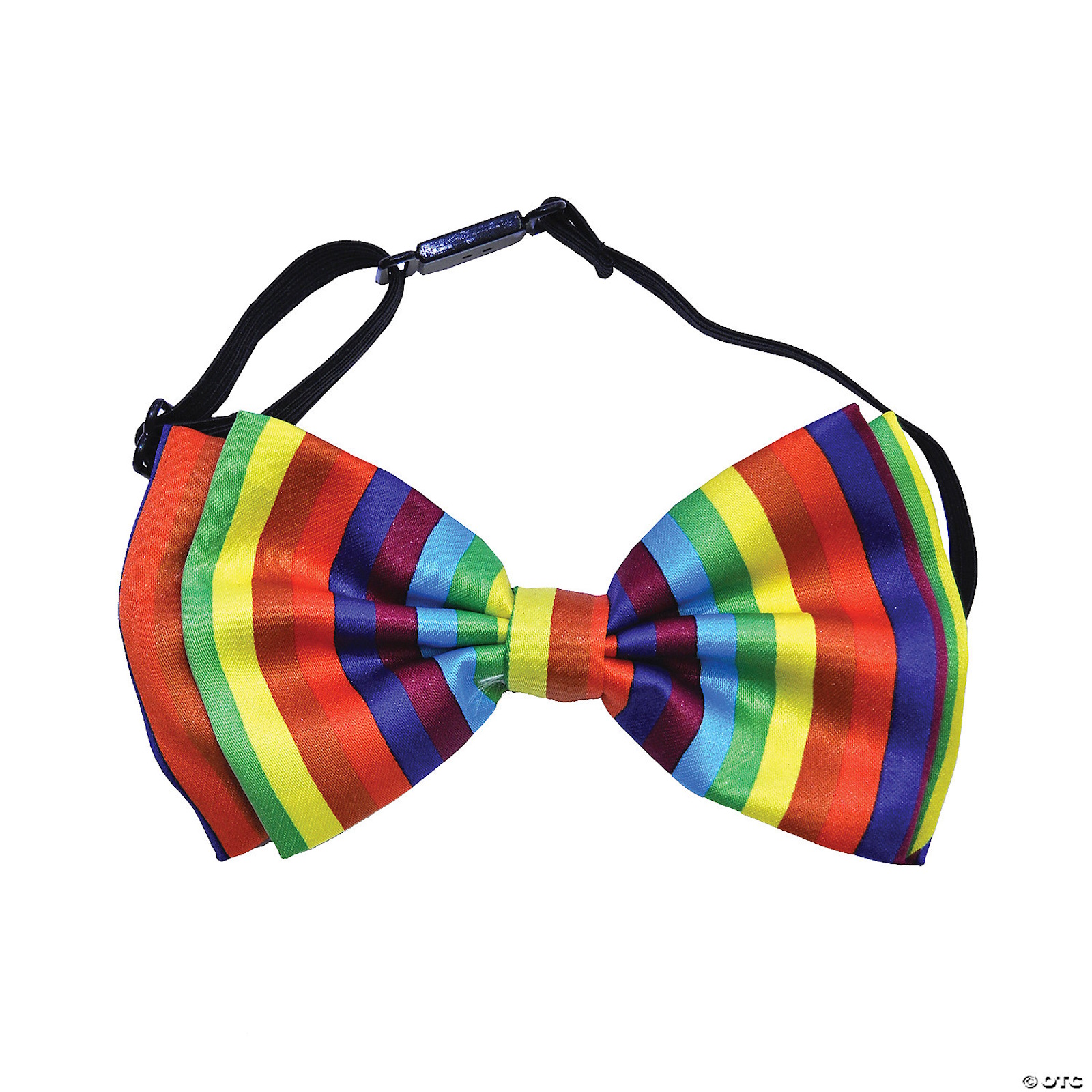 Satin Rainbow Bow Tie Adult Costume Accessory | Rainbow Party Supplies | Coloured Party Supplies ...