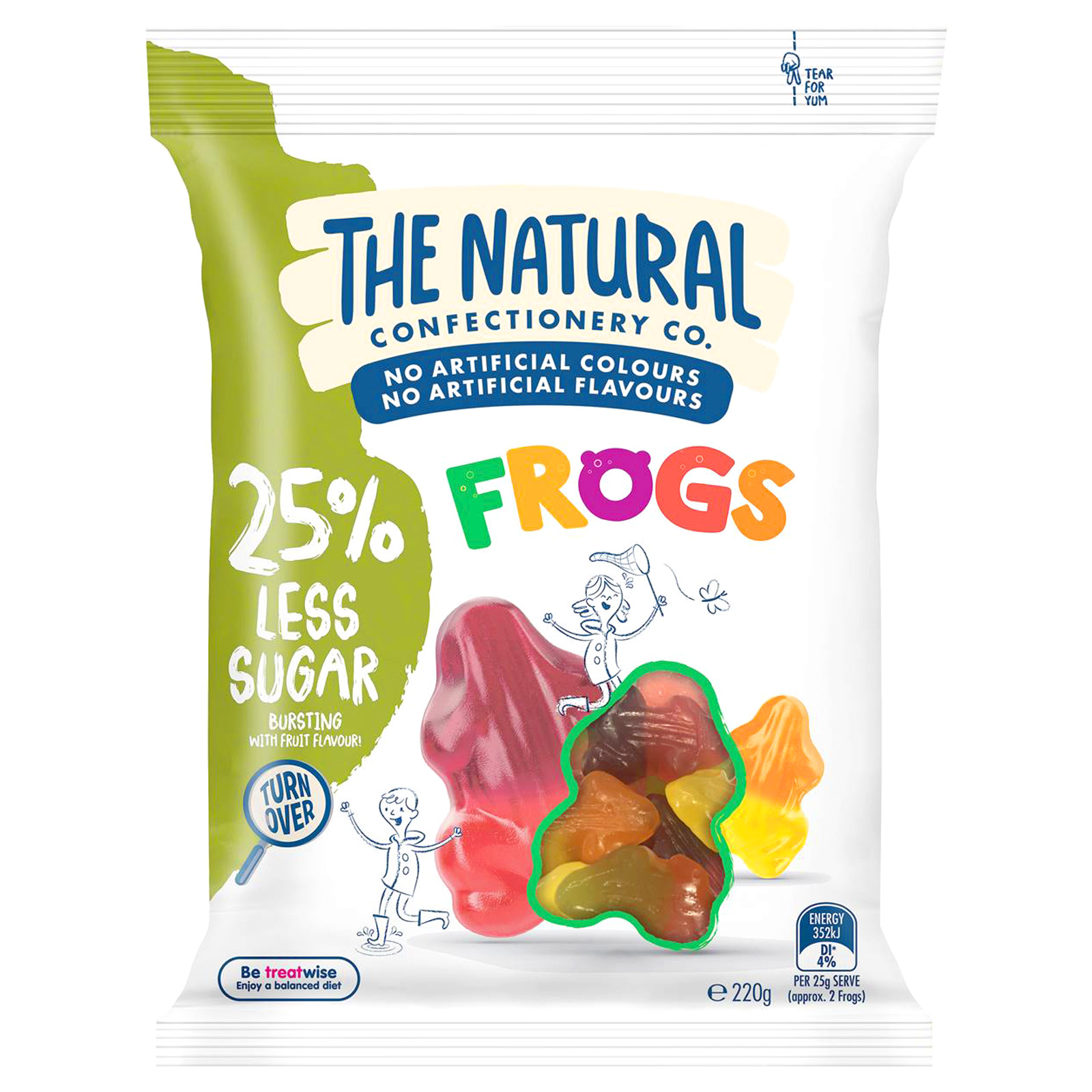 The Natural Confectionery Co. Less Sugar Frogs (220g) - Discount Party ...