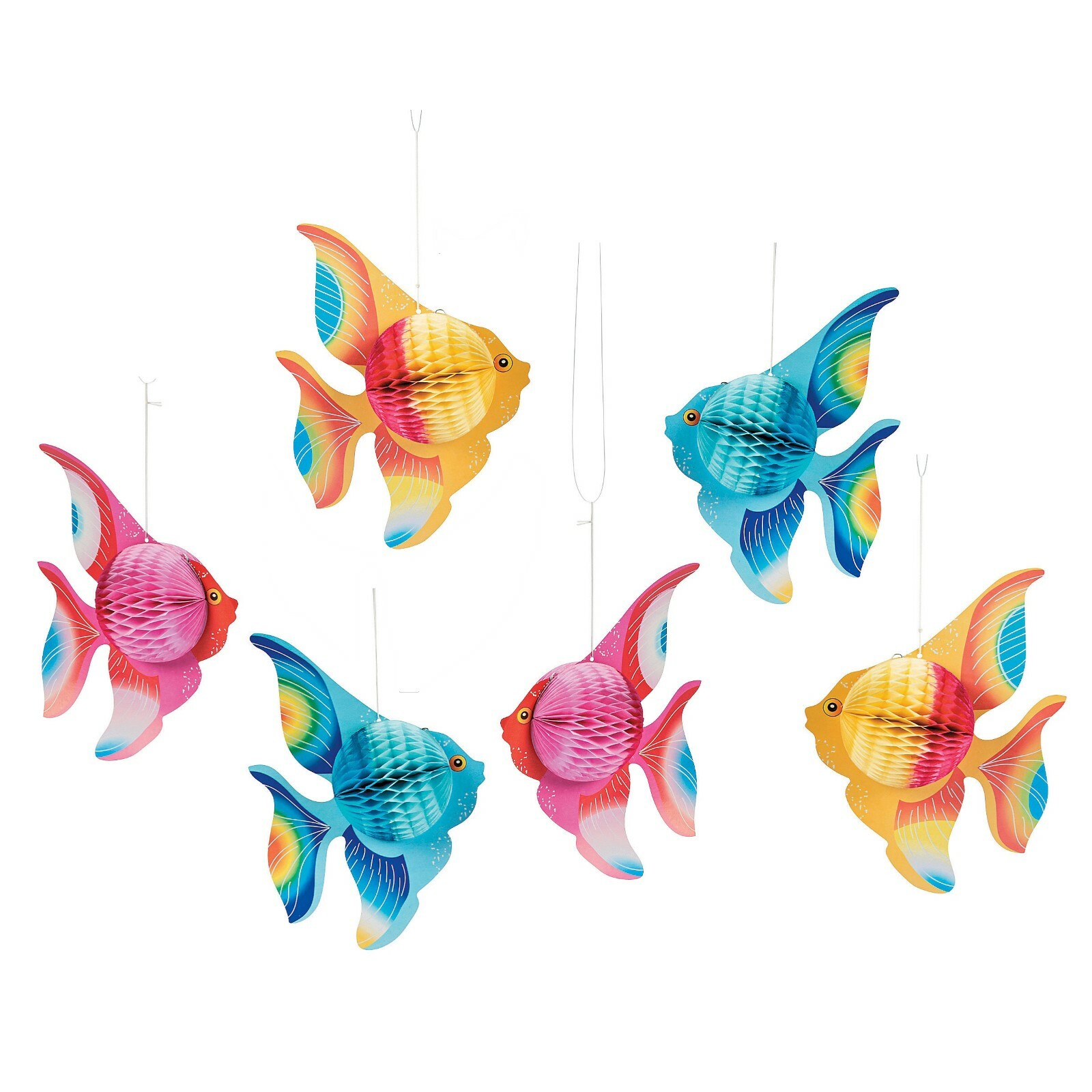 Tropical Fish Tissue Decorations (Pack of 6) - Discount Party Supplies