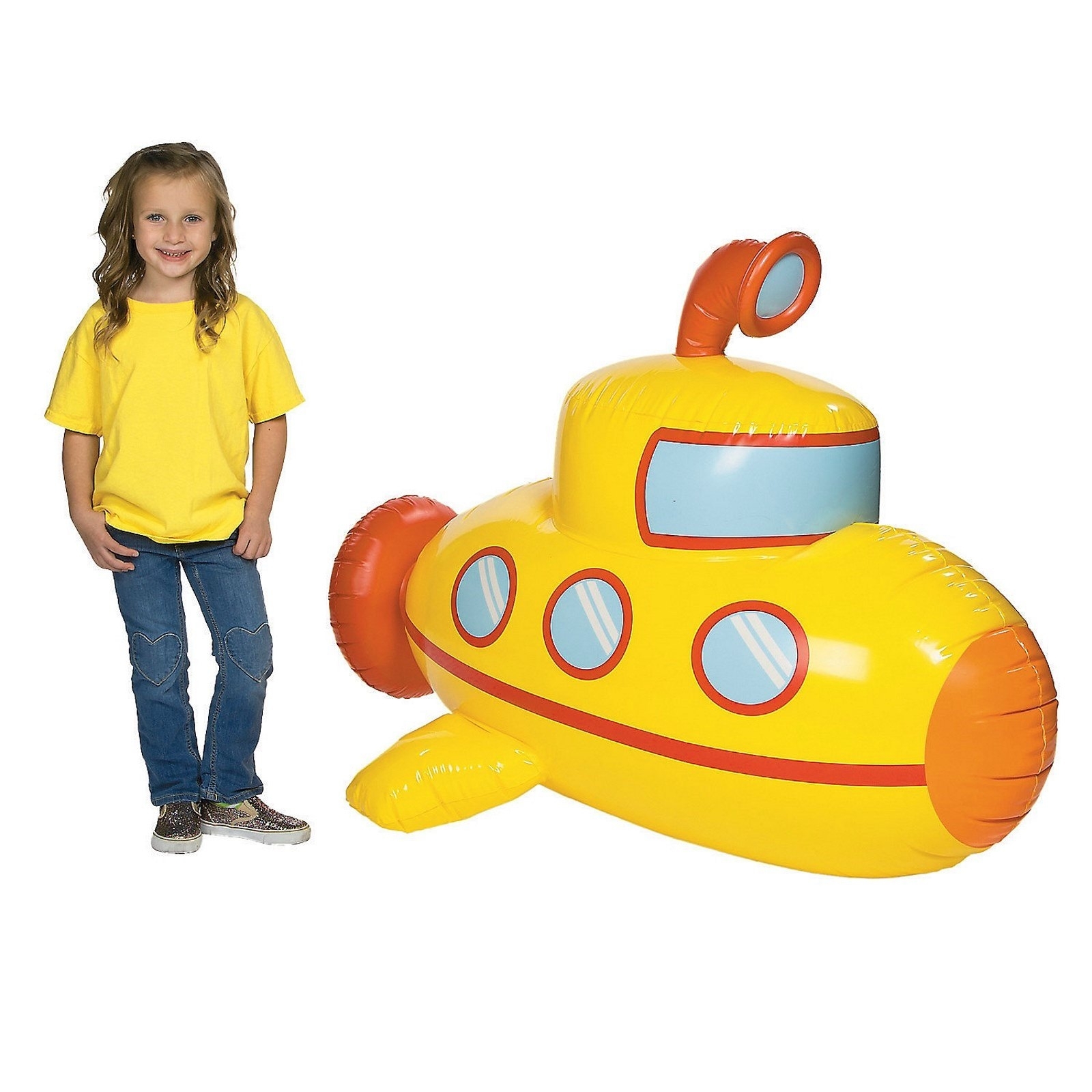 Inflatable Yellow Submarine 142cm | Under the Sea Party Supplies ...