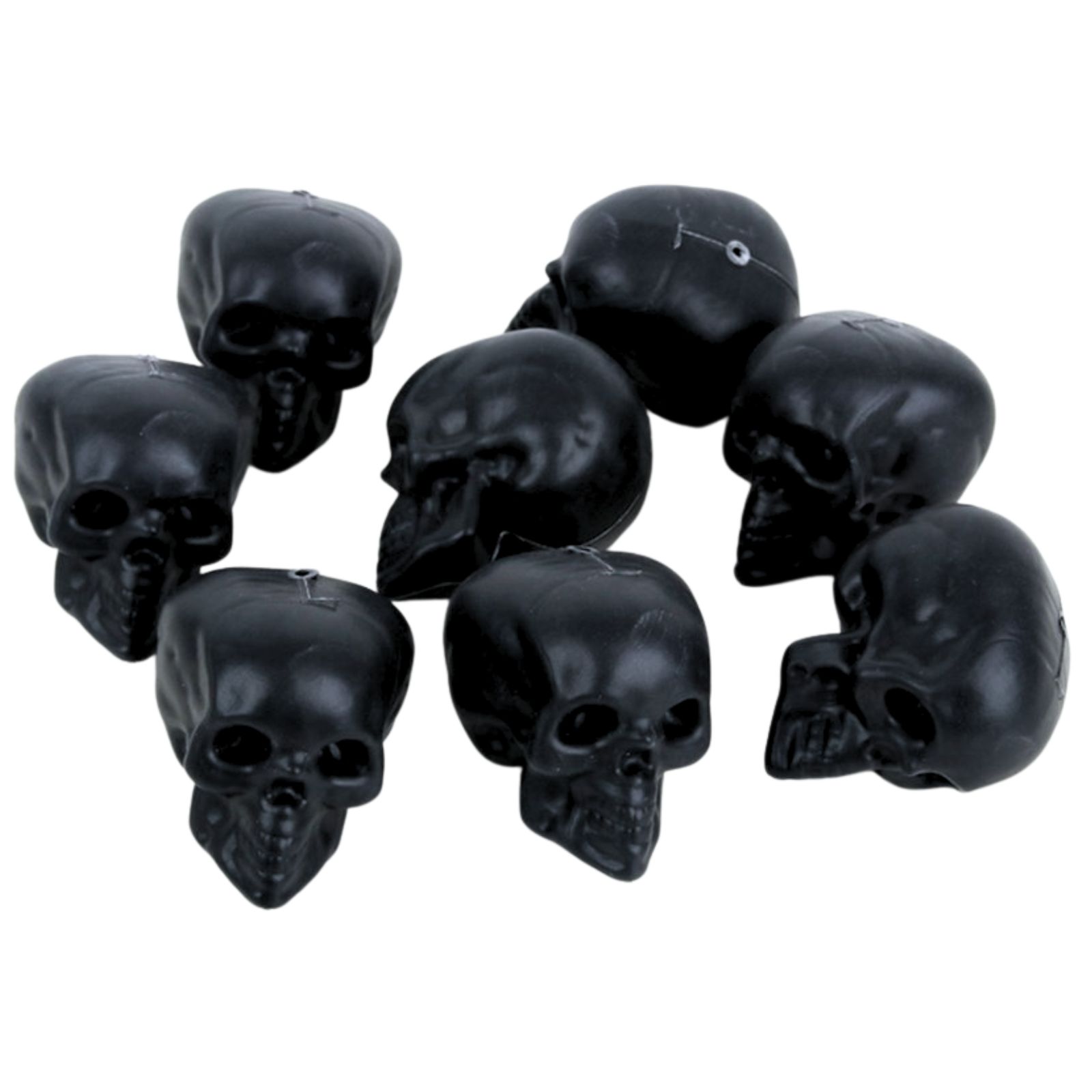 Mini Black Plastic Skulls (Pack of 8) - Discount Party Supplies