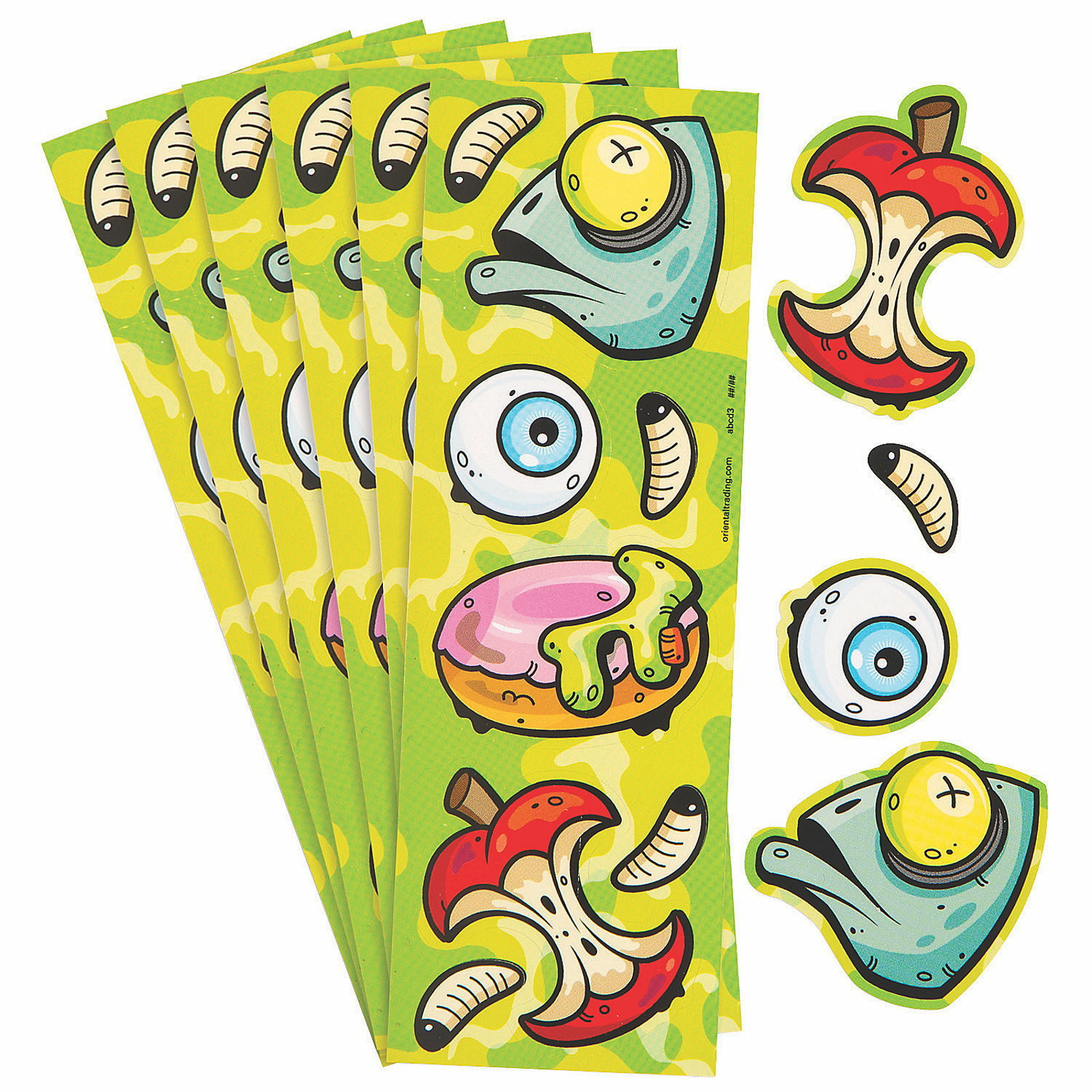 Gross Slime Stickers (24 Sheets) - Discount Party Supplies