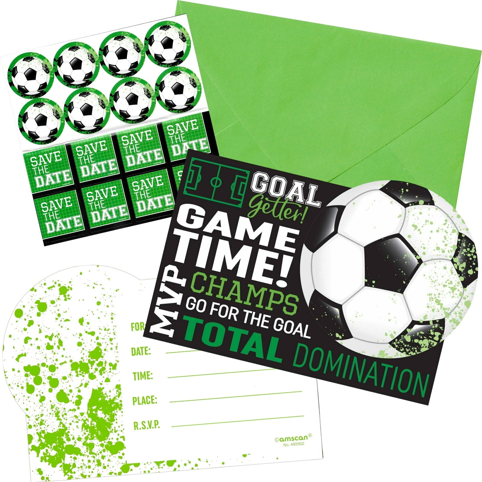 Goal Getter Party Invitation Set (Pack of 8) - Discount Party Supplies