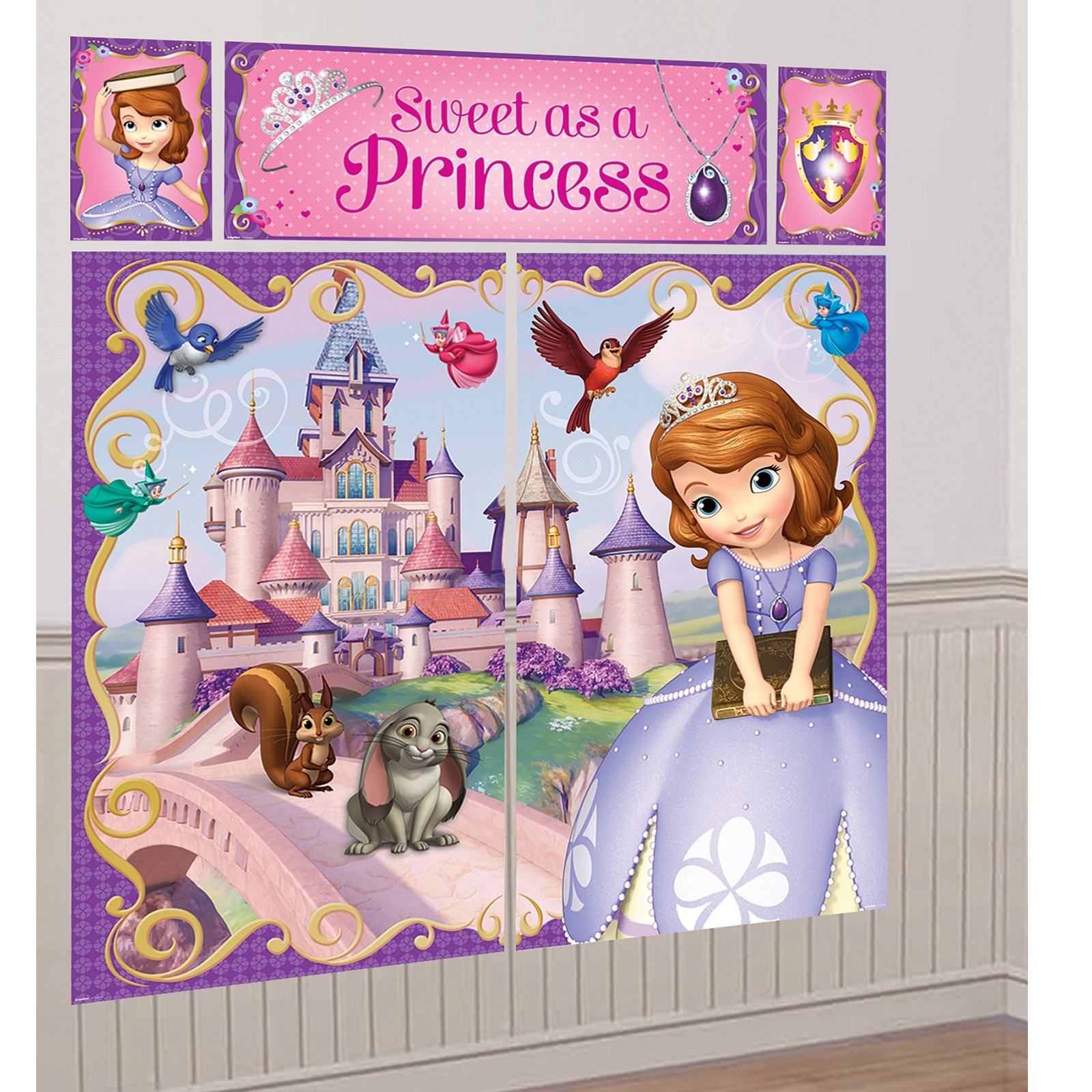 Sofia the First Wall Decorating Kit - Discount Party Supplies