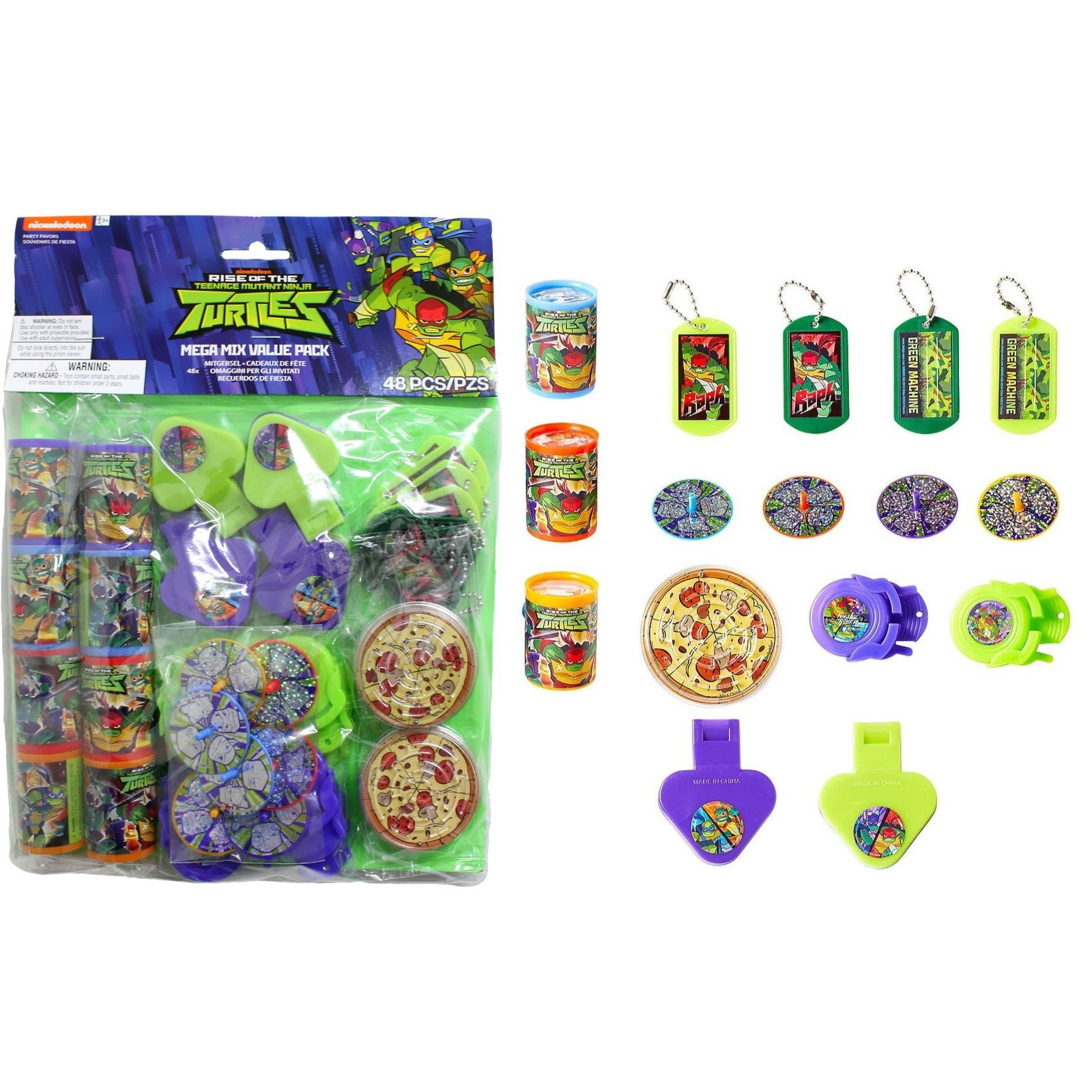 Rise Of The Teenage Mutant Ninja Turtles Mega Value Favour Pack (48 ...