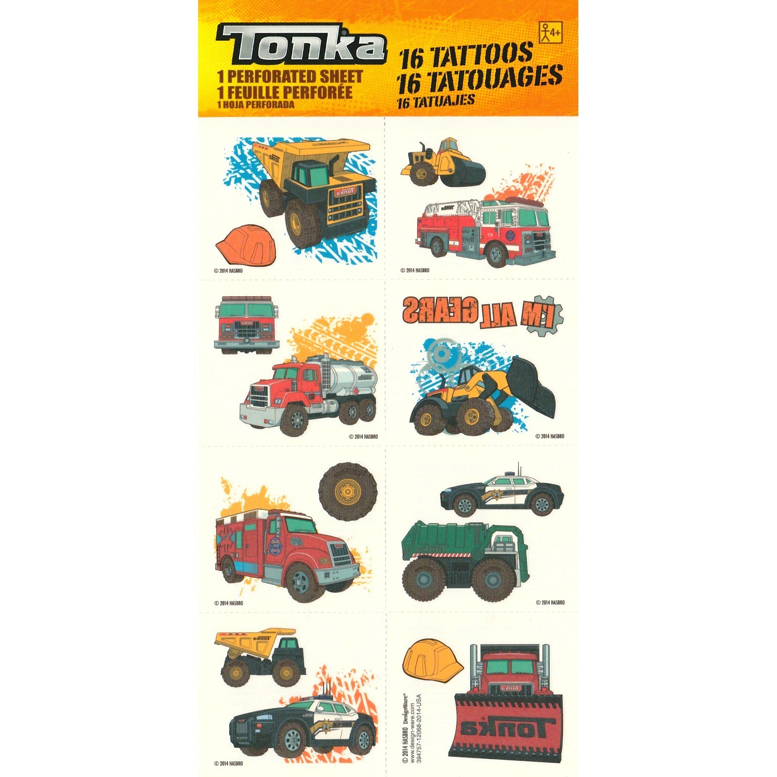 Tonka Tattoos (1 Sheet) - Discount Party Supplies